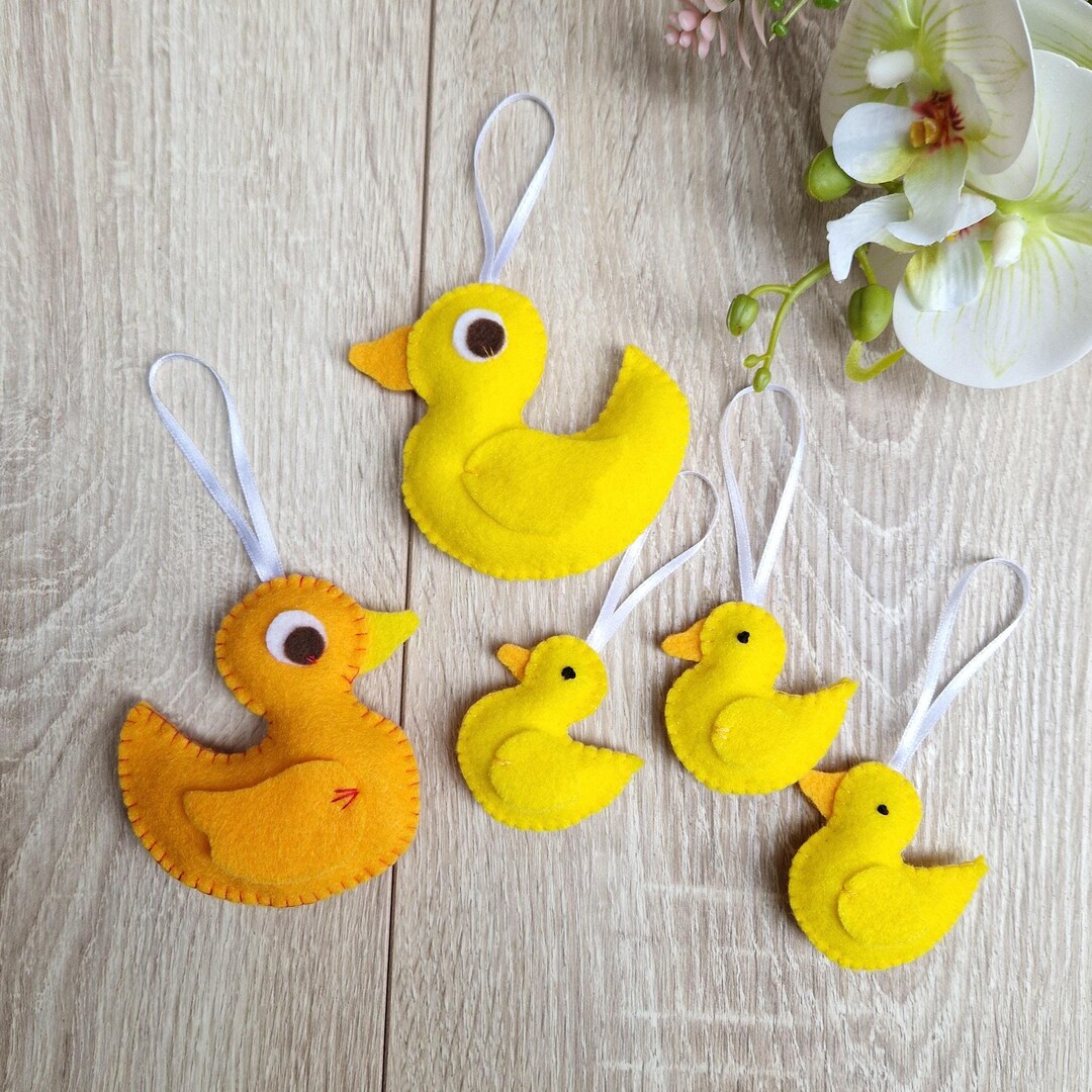Felt DUCK FAMILY ORNAMENTS, Spring Home Decor - Etsy