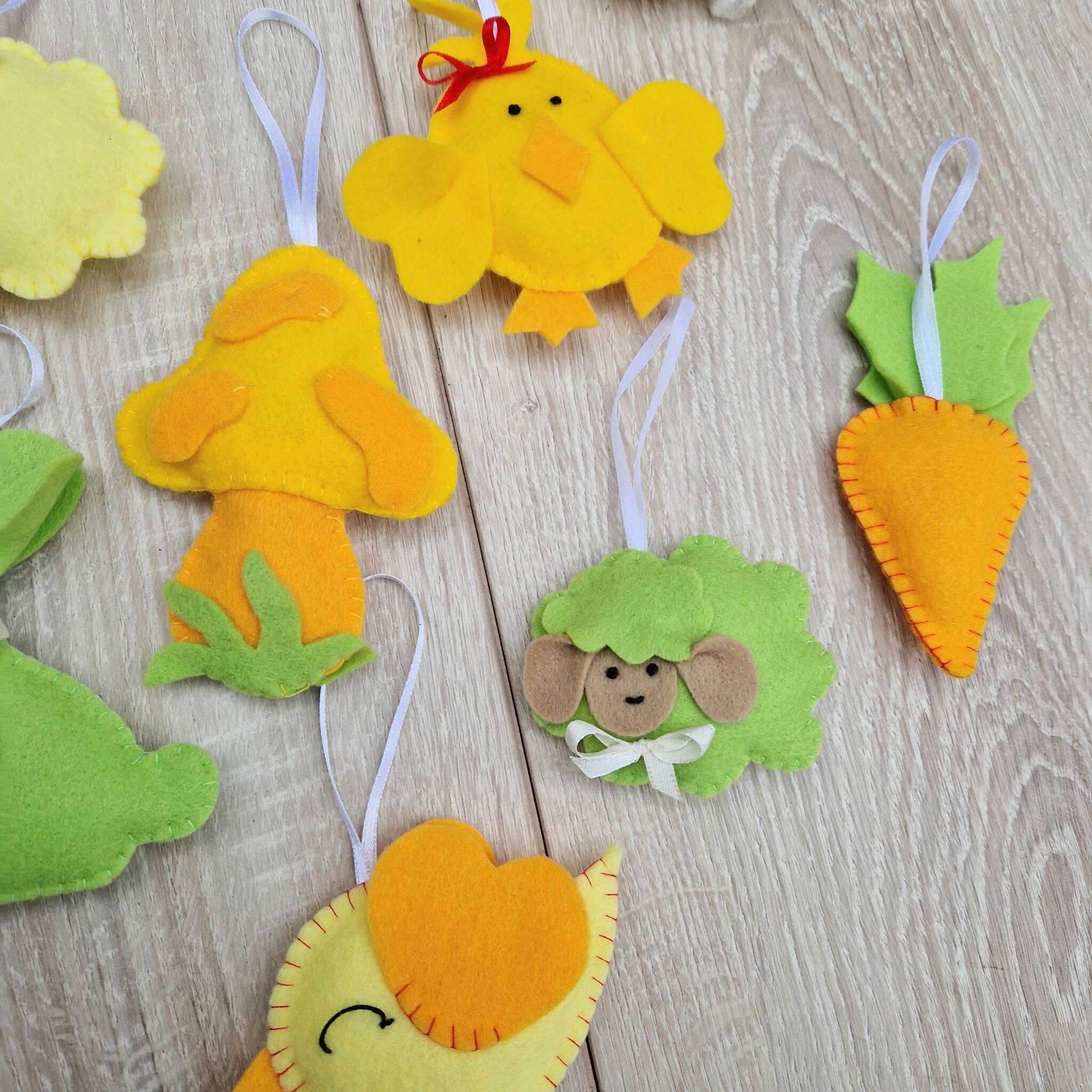 Easter Decorations Felt Easter Tree Ornaments Handmade Easter - Etsy