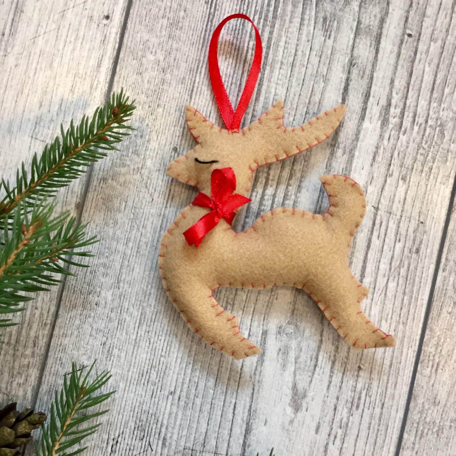 Handmade Felt Christmas Ornaments, Set of 10 - Etsy