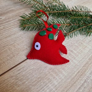 Felt Fish Ornament, Christmas Home Decor - Etsy