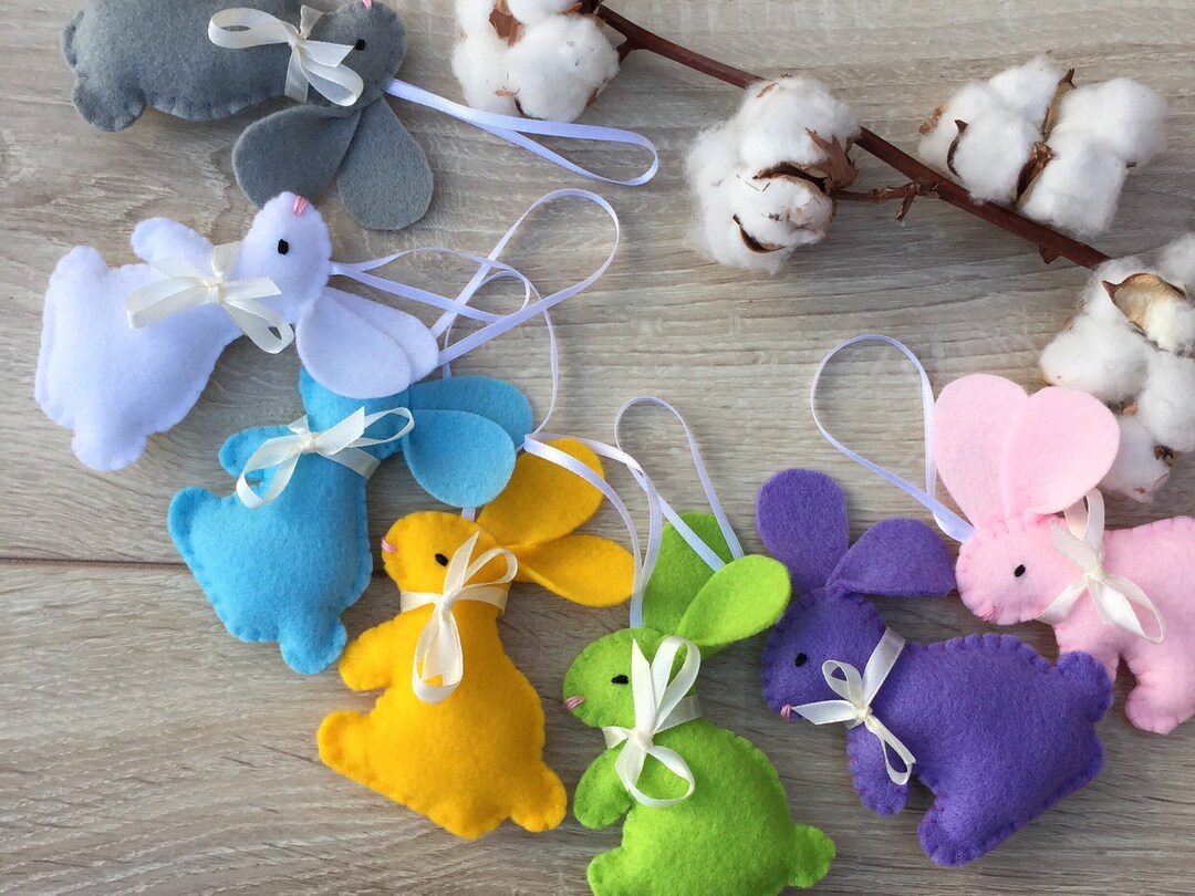 Hanging Easter Bunny, Handmade Easter Bunny Ornaments, Easter Decor ...
