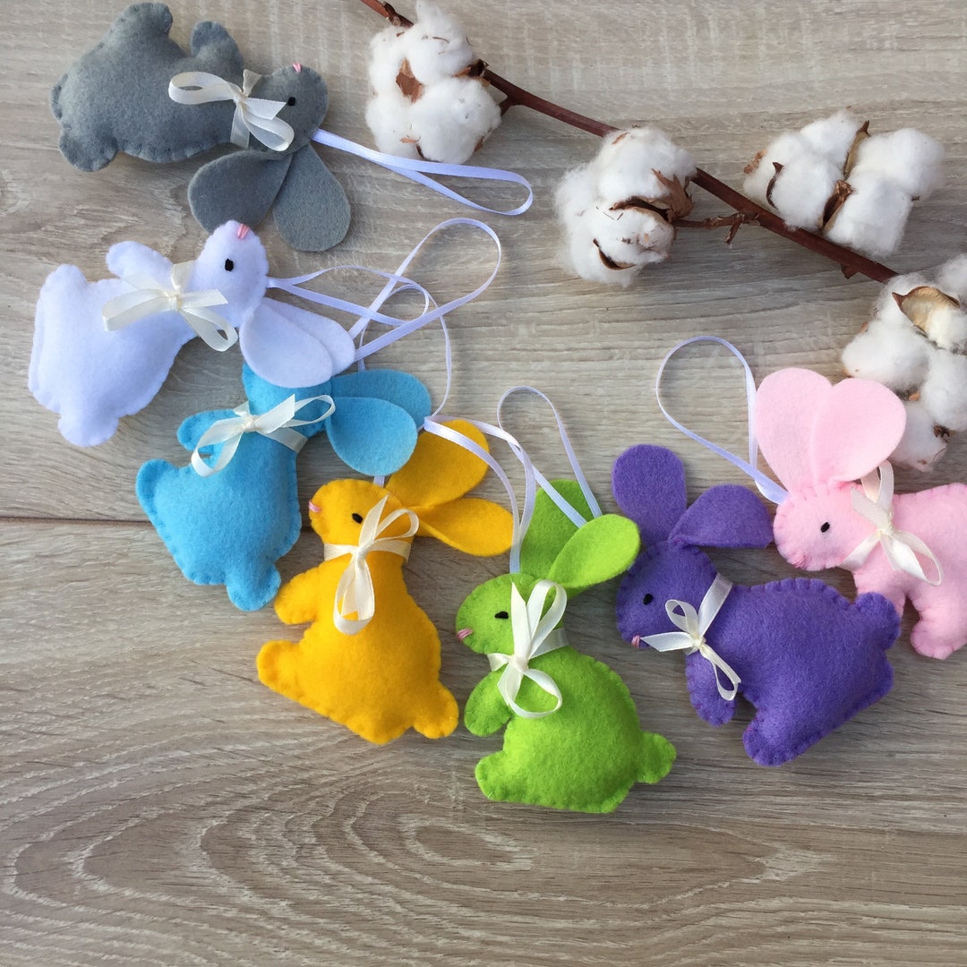 Easter Bunny Ornaments EASTER DECORATION FELT - Etsy