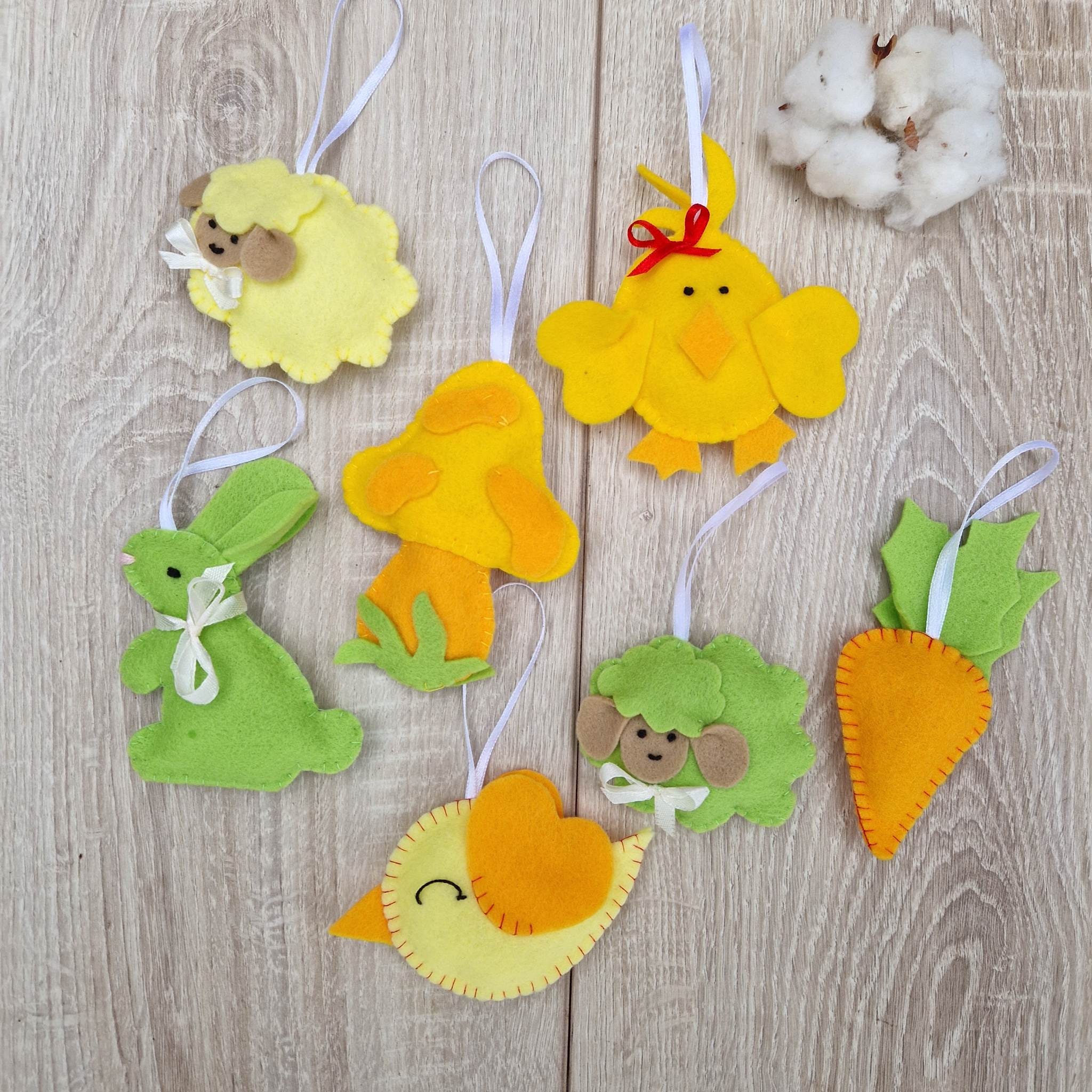 Easter Decorations Felt Easter Tree Ornaments Handmade Easter - Etsy