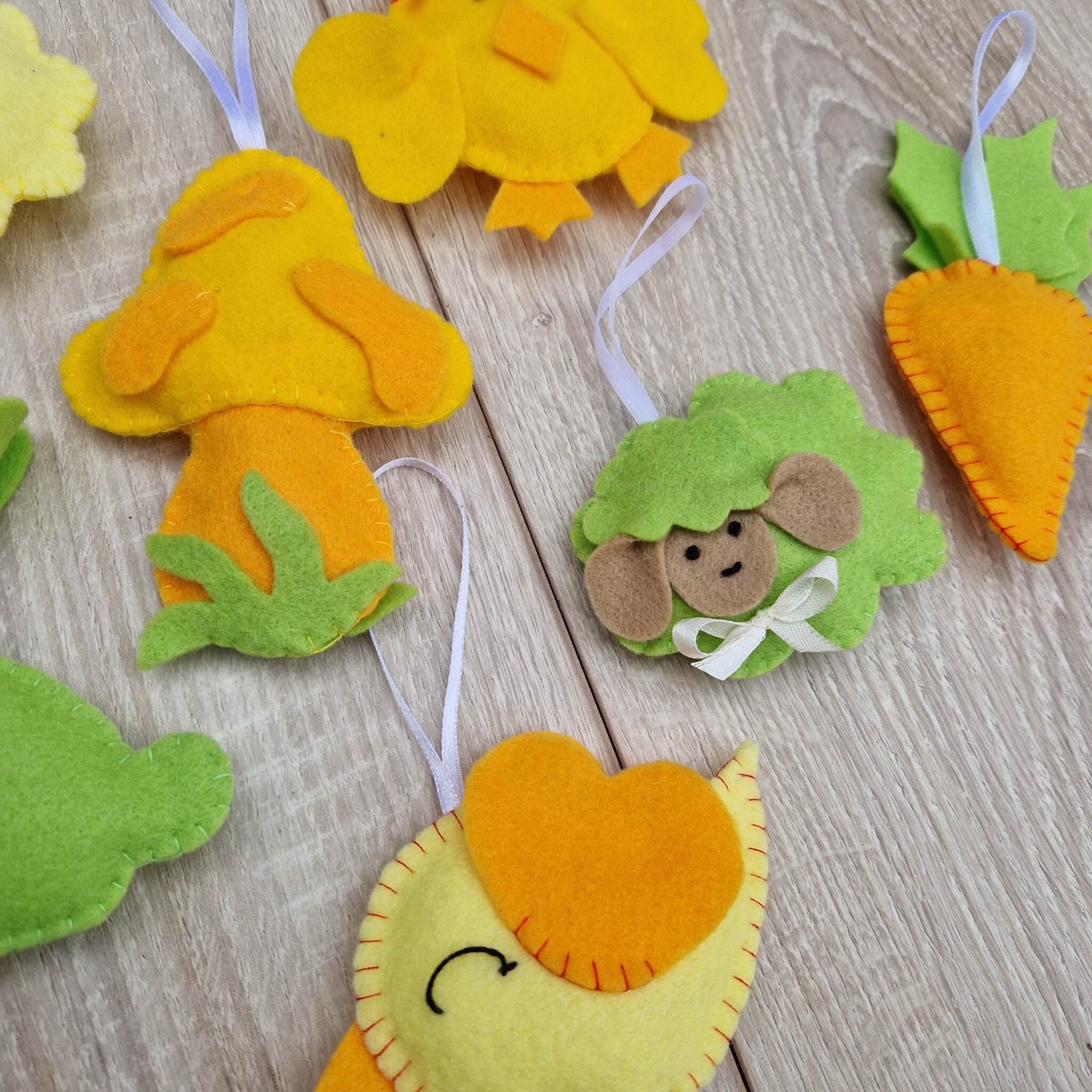Easter Decorations Felt Easter Tree Ornaments Handmade Easter - Etsy