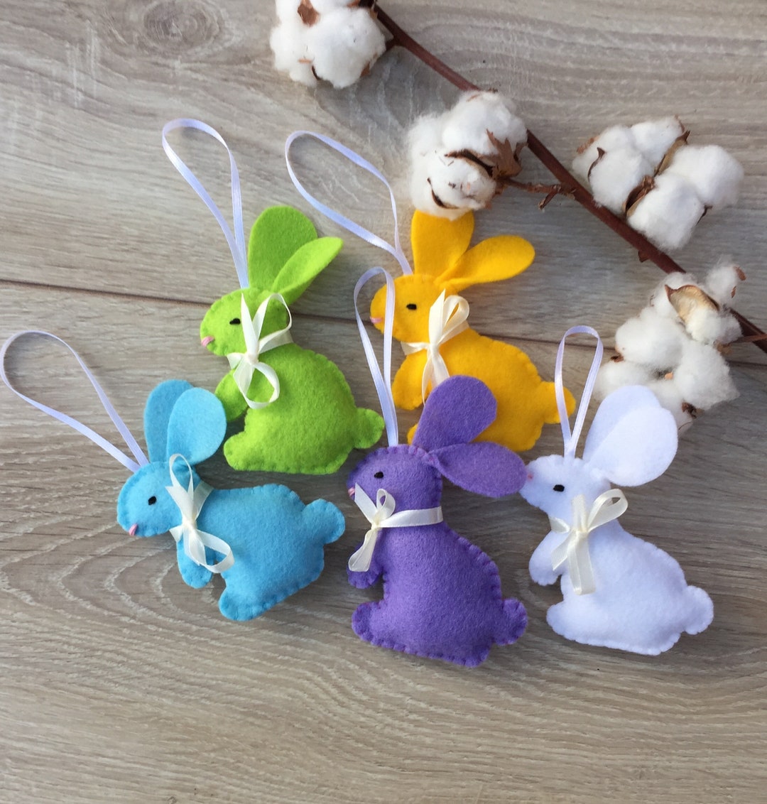 Easter Bunny Ornaments Felt Easter Decor for Home - Etsy