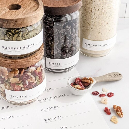 Sleek-modern Pantry Labels Water and Oil Resistant - Etsy