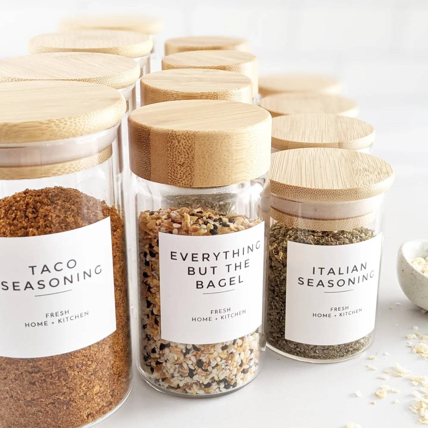Modern Square Spice Labels - Etsy