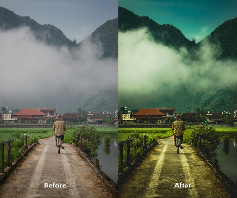 5 GREENVIEW Lightroom Mobile and Desktop Presets, Travel Presets, Green ...