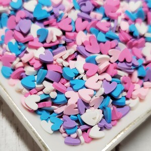 FAKE Purple Heart Mix Clay Sprinkles - Fake Sprinkles - Fake Food ...
