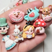 4 Cute Kawaii Seed Bead Resin Flatbacked Shaker Cabochons, Cute Flat ...