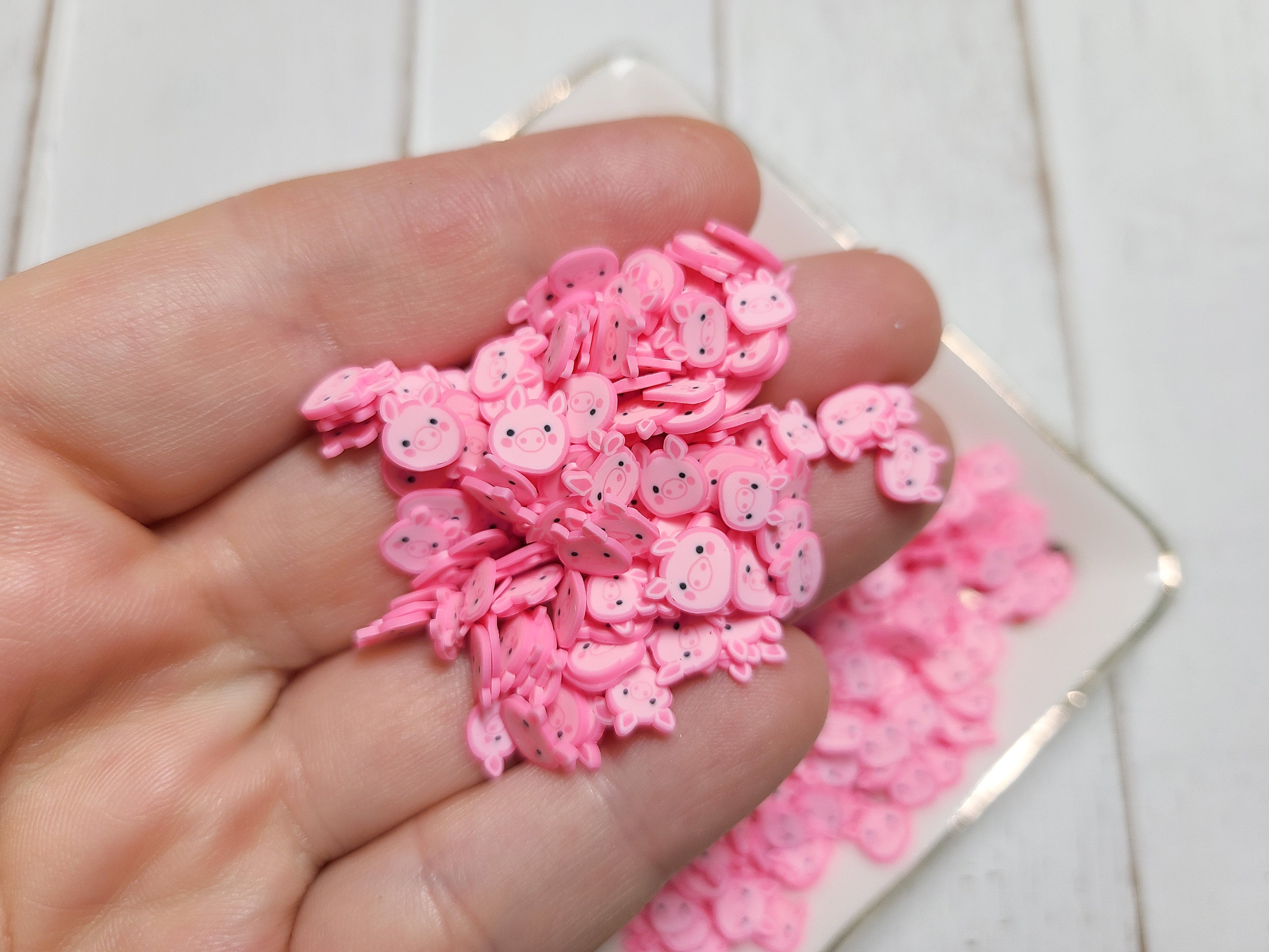 FAKE Pink Piggie Sprinkles Fake Sprinkles Fake Food Clay | Etsy