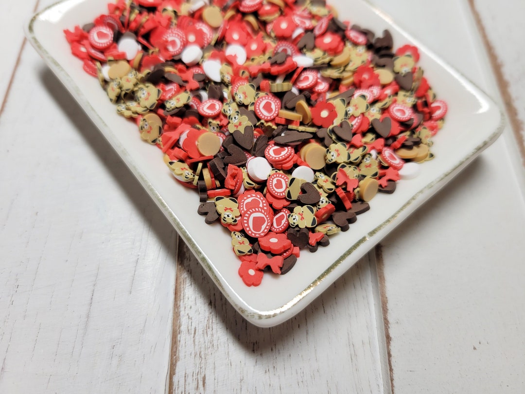 FAKE Sweet Teddy Bear Sprinkle Mix - Fake Sprinkles - Fake Food - Clay ...