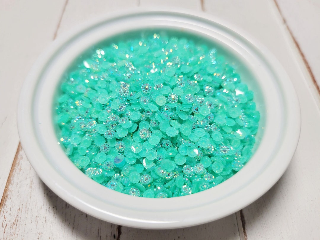 Aqua Rhinestone Filler - Tiny Embellishments - Slime Filler - Sensory ...