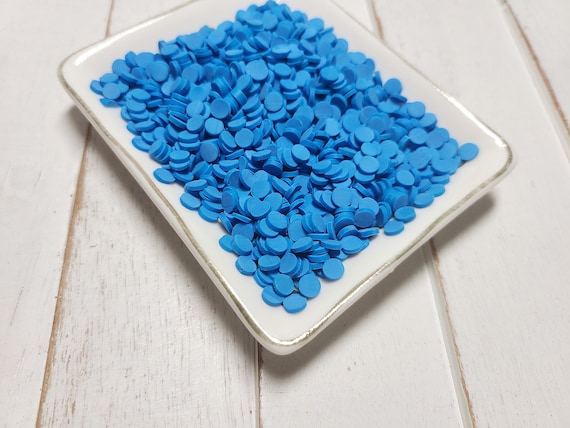 FAKE Blue Clay Circles Round Clay Dots Confetti Fake - Etsy
