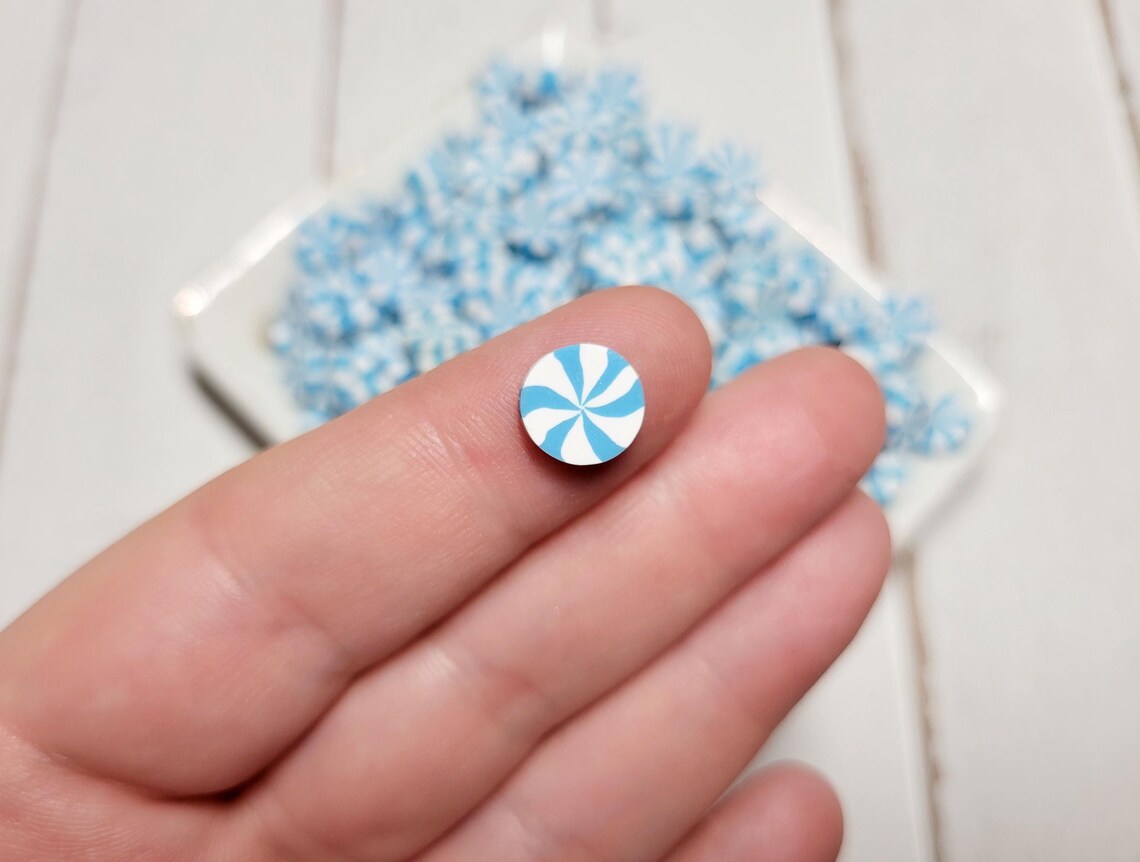 FAKE Blue Peppermint Clay Sprinkles - Fake Sprinkles - Faux Food - Fake ...