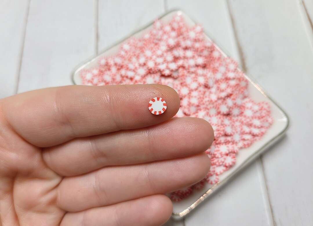 FAKE Peppermint Starlight Clay Sprinkles - Poker Chip Sprinkles - Fake ...