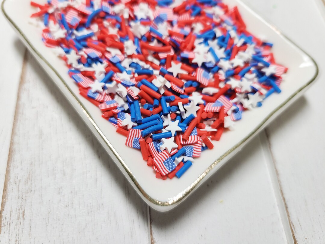 FAKE Star Spangled Sprinkle Mix - Fake Sprinkles - Fake Food - Clay ...