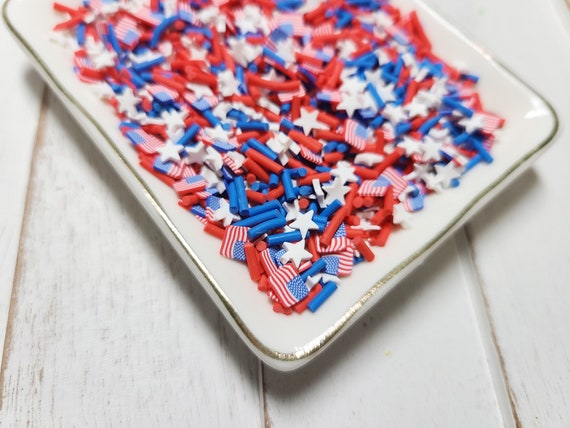 FAKE Star Spangled Sprinkle Mix Fake Sprinkles Fake Food | Etsy