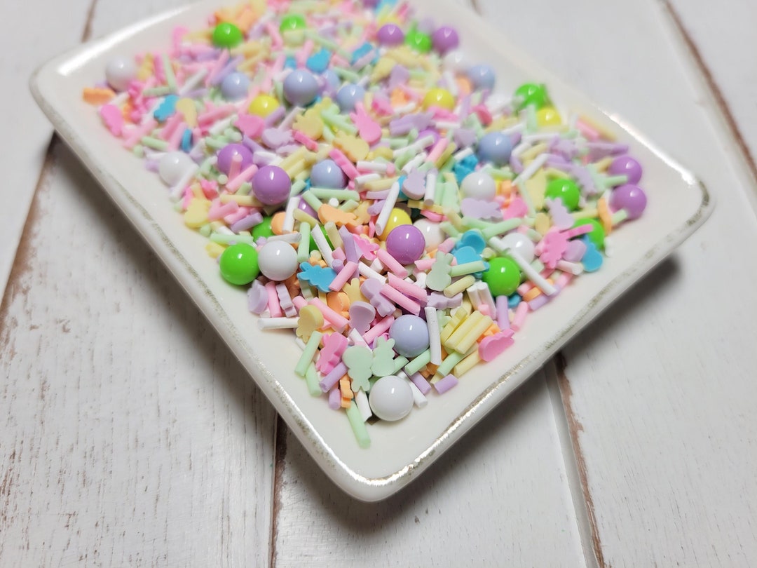 FAKE Bunny Tails Polymer Clay Sprinkles - Fake Sprinkles - Fake Food ...