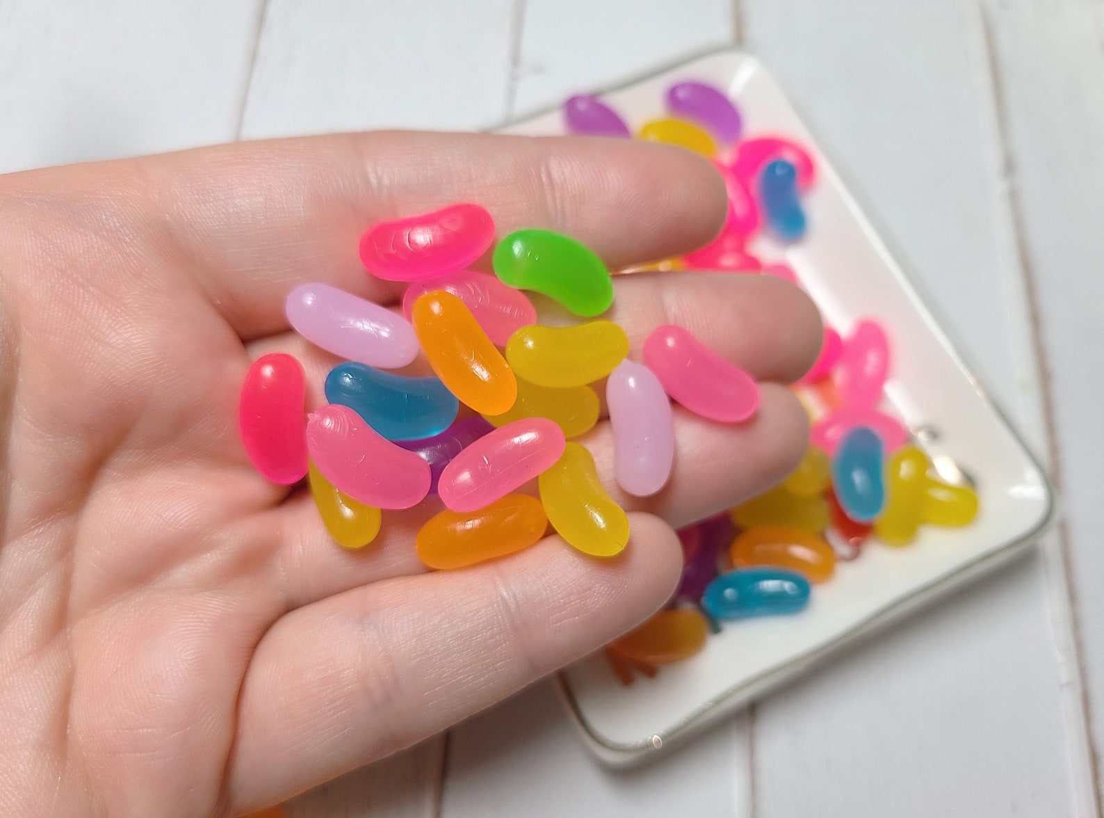 Miniature Jelly Beans Fake Jelly Beans Kawaii Cabochon - Etsy