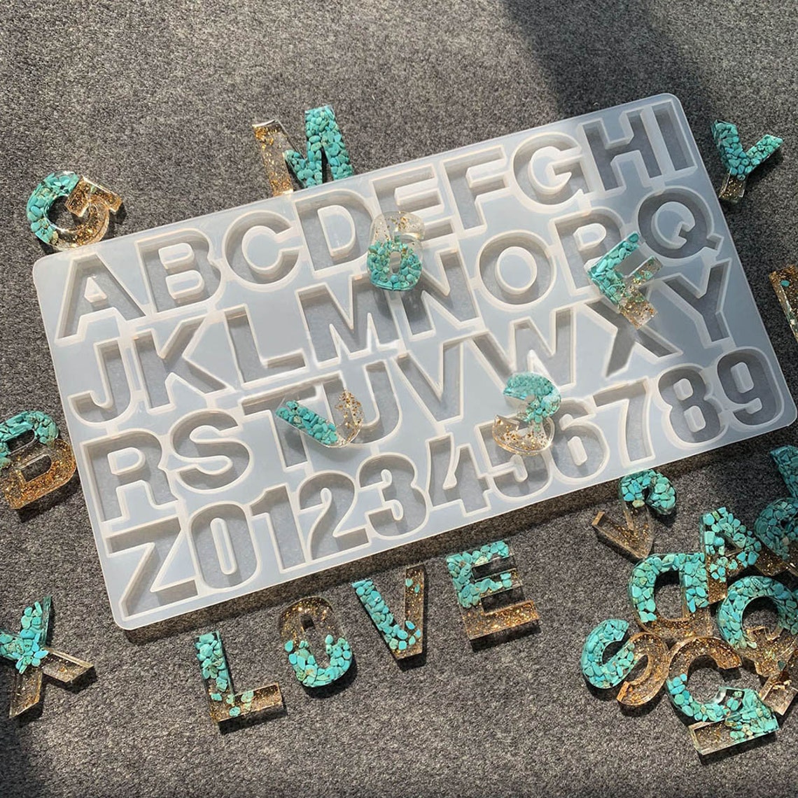 36 Cavity Alphabet and Number Mold Set Silicone Mold - Etsy