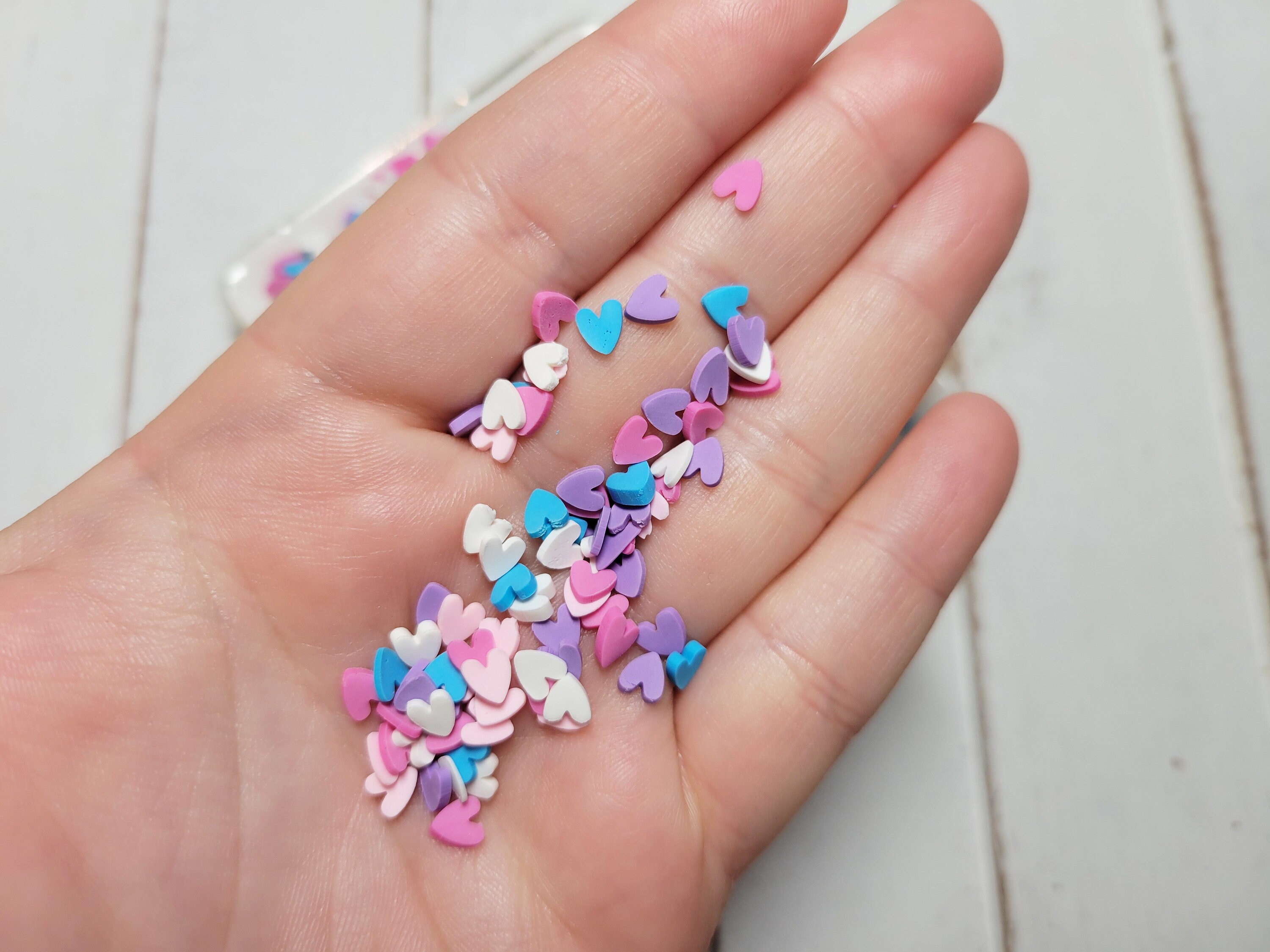 FAKE Purple Heart Mix Clay Sprinkles - Fake Sprinkles - Fake Food ...