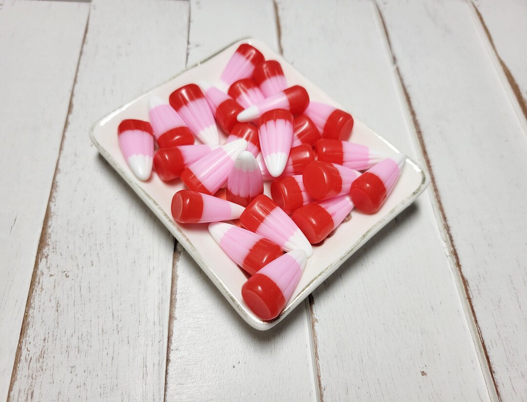 Valentine Candy Corn Cabochons - Flatback Resin - Kawaii Cabochon ...