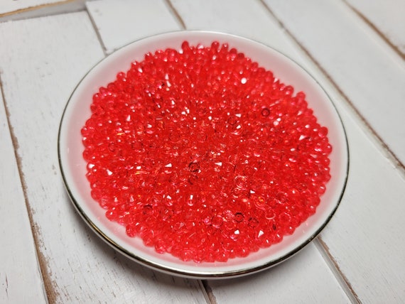 Miniature Red Fake Diamonds Acrylic Diamonds Rhinestone - Etsy