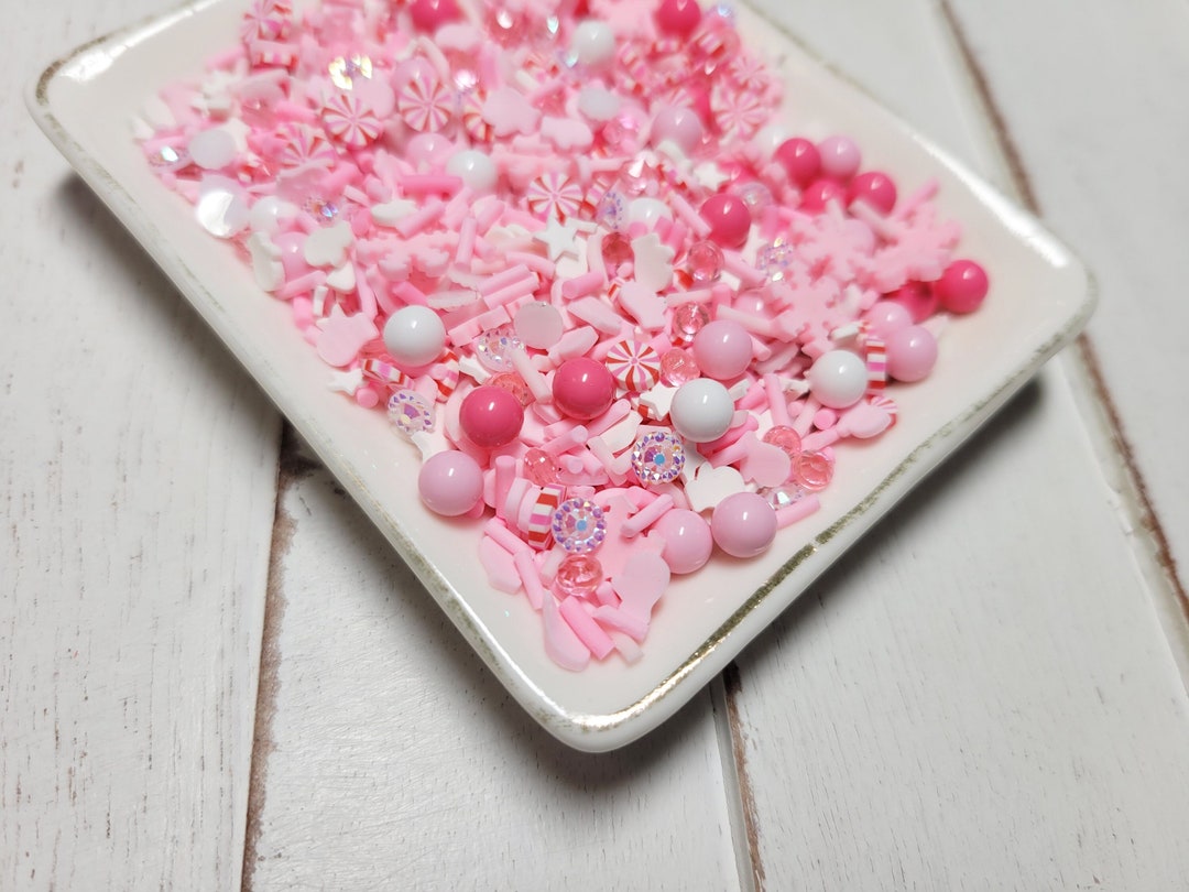 FAKE Sparkle in Pink Christmas Clay Sprinkle Mix - Fake Sprinkles ...