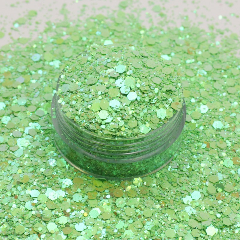 Chartreuse Green Glitter - Etsy