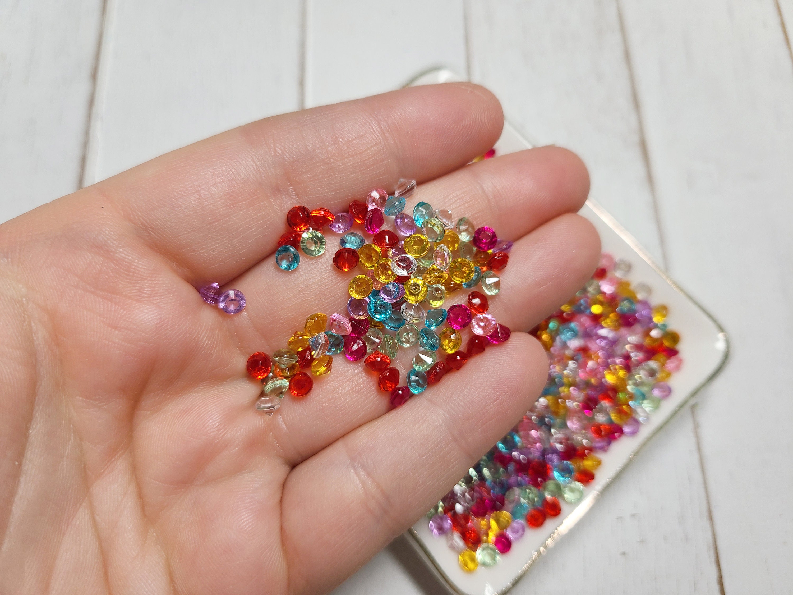 Miniature Fake Diamonds Acrylic Diamonds Rhinestone - Etsy