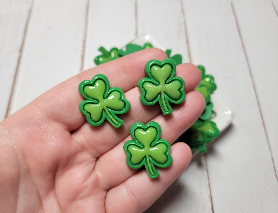 Shamrock Cabochons - Flatback Resin - Kawaii Cabochon - St Patty ...