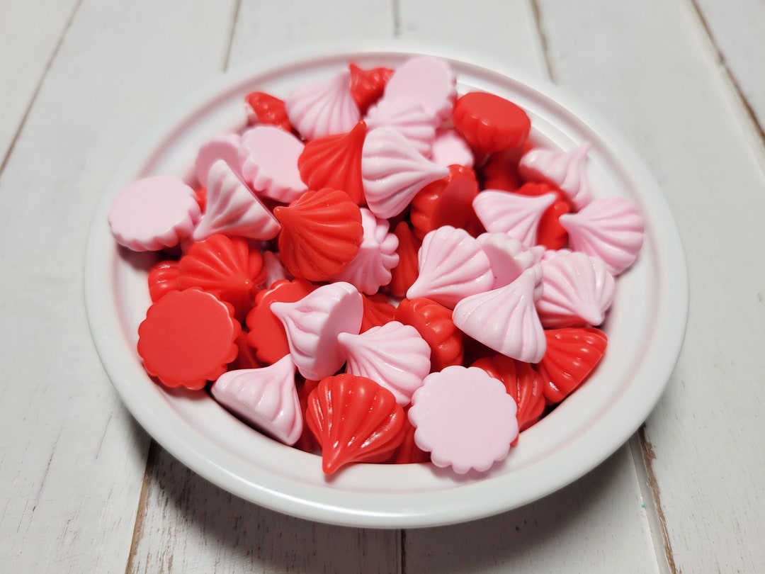 Valentine Drop Cabochons - Flatback Resin - Kawaii Cabochon - Candy ...