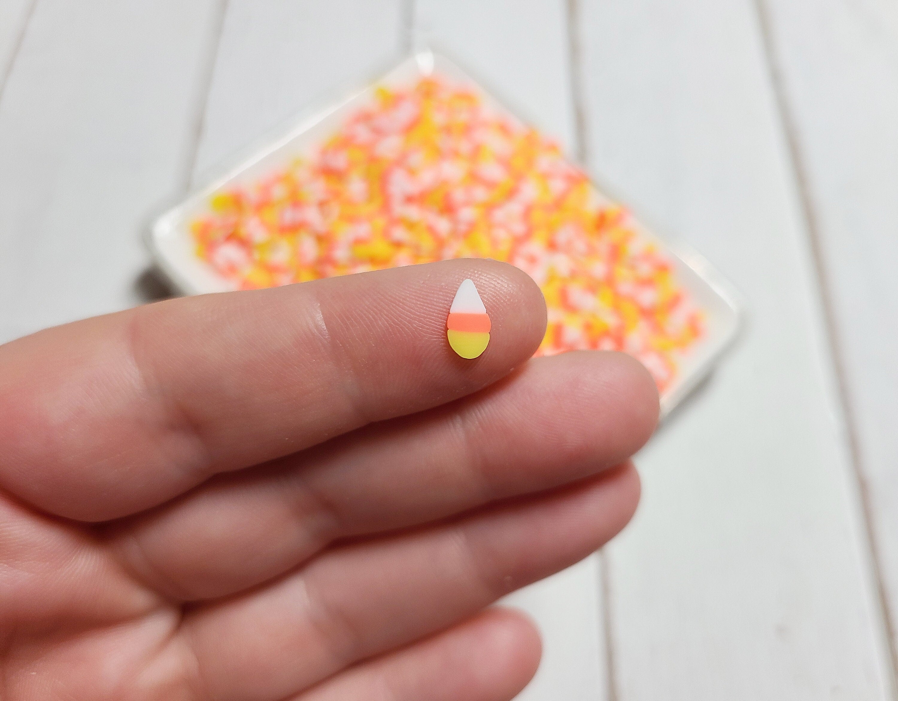 FAKE Candy Corn Clay Sprinkles Fake Sprinkles Fake Food | Etsy