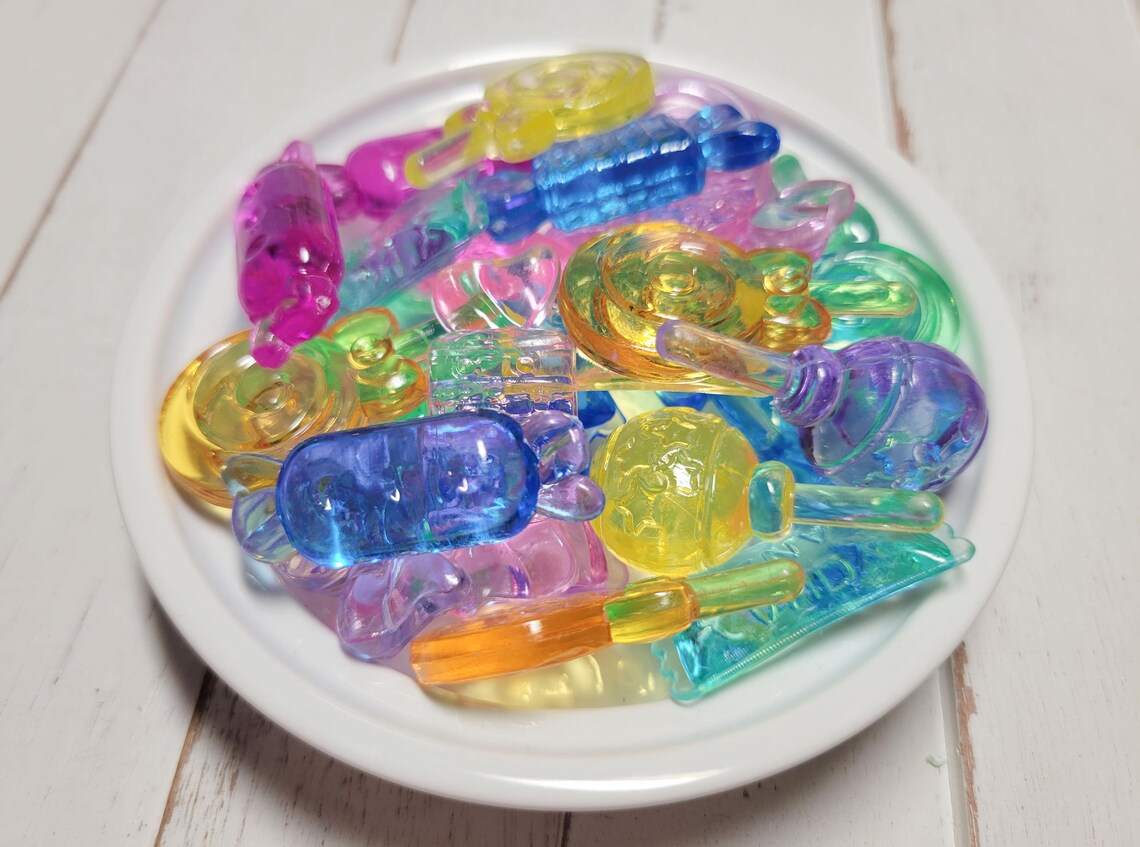 Assorted Colorful Candy Cabochons - Flatback Resin - Kawaii Cabochon ...