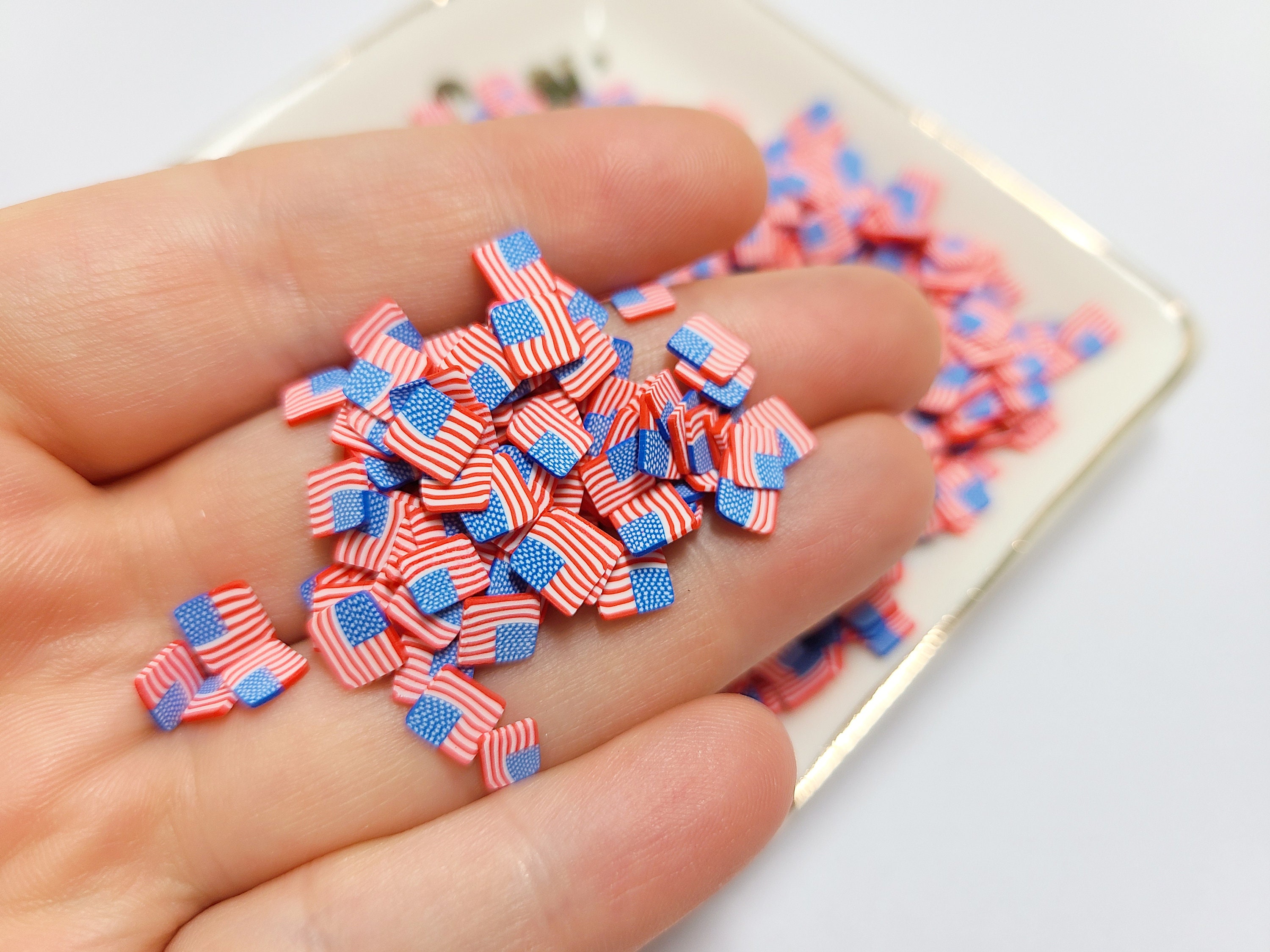 FAKE American Flag Clay Sprinkles Fake Sprinkles Fake Food - Etsy