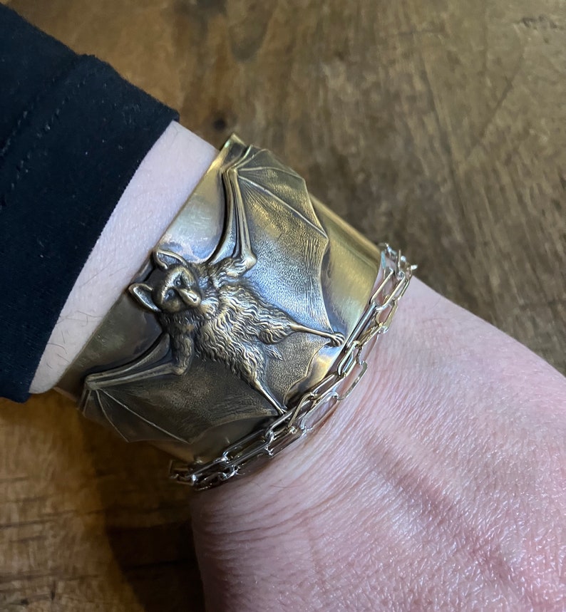 Handmade Gothic Solid Brass Bat Wide Cuff Bracelet - Lucretia - Etsy