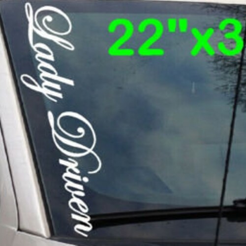 LADY DRIVEN Vertical Truck Windshield Vinyl Side Decal Sticker - Etsy