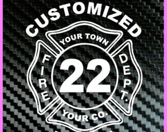 Custom FIREFIGHTER Badge Fireman Decal Vinyl Sticker Fire - Etsy