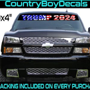 TRUMP 2024 Windshield 39" Vinyl Decal Maga USA Diesel Truck America Car ...