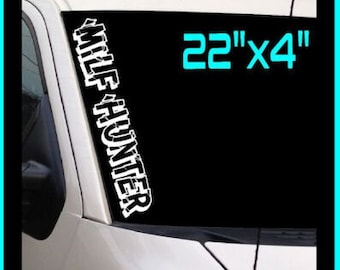 Milf Hunter Car Sticker - Etsy