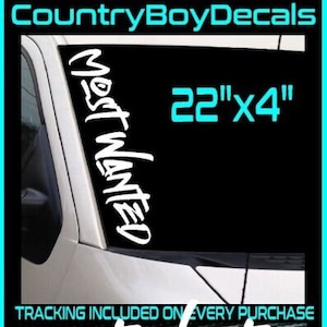 MOST WANTED 22" Vinyl Decal Sticker Diesel Truck JDM Car Euro Turbo ...