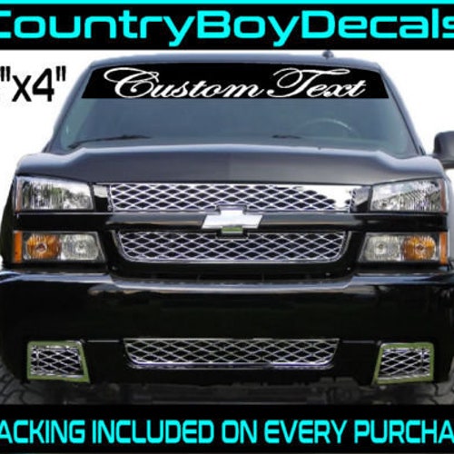 Custom Text 42 WINDSHIELD Vinyl Decal Sticker Truck Car - Etsy