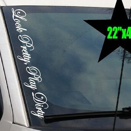 Custom Text 42 WINDSHIELD Vinyl Decal Sticker Truck Car - Etsy