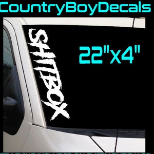 SHITBOX 22" Vinyl Decal Sticker Diesel Truck Car Junkyard Beater Turbo ...