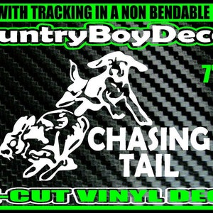 CHASING TAIL Vinyl Decal Sticker RABBIT Hunting Beagle Hound Hunter ...