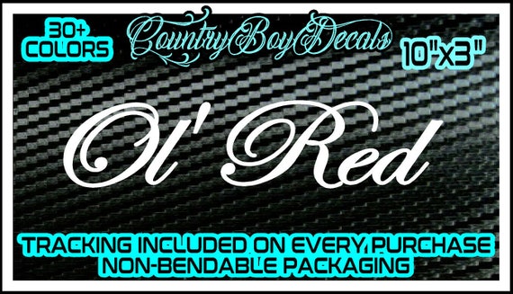 OL' RED Vinyl Decal Sticker JDM Car Diesel Truck Turbo | Etsy