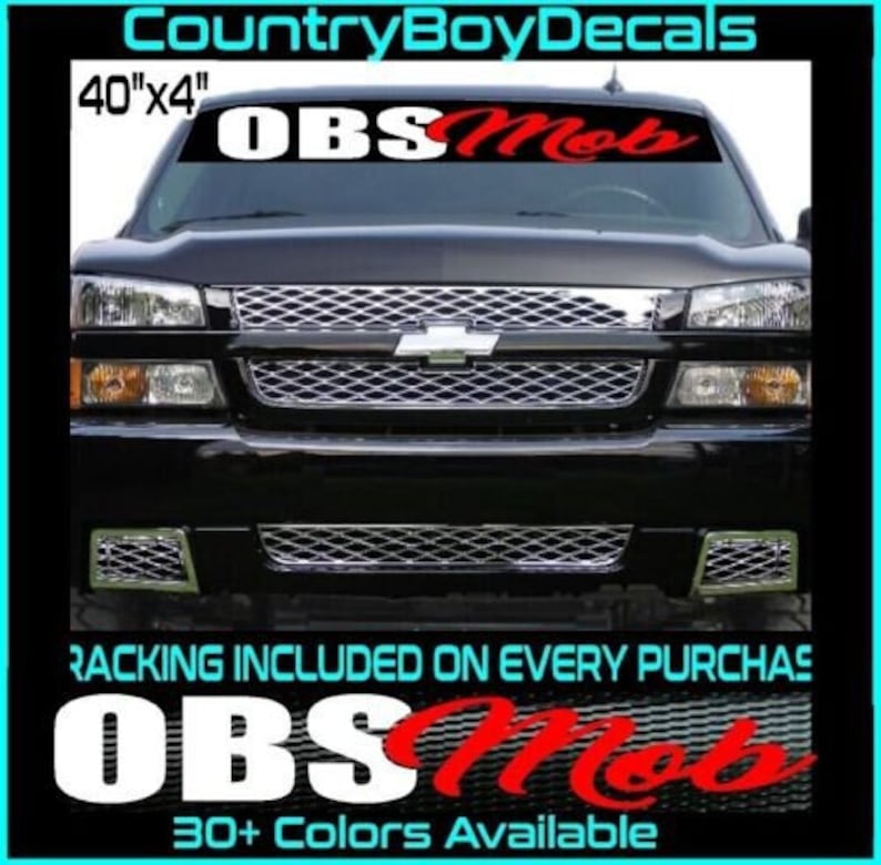 OBS Mob 40 Vinyl Decal Sticker Truck Old Body Style Side - Etsy