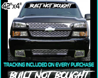 BUILT NOT BOUGHT Vinyl Decal Sticker Diesel Truck Jdm Car | Etsy