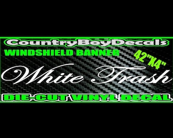 WHITE TRASH 10 Vinyl Decal Sticker Diesel Truck Car | Etsy